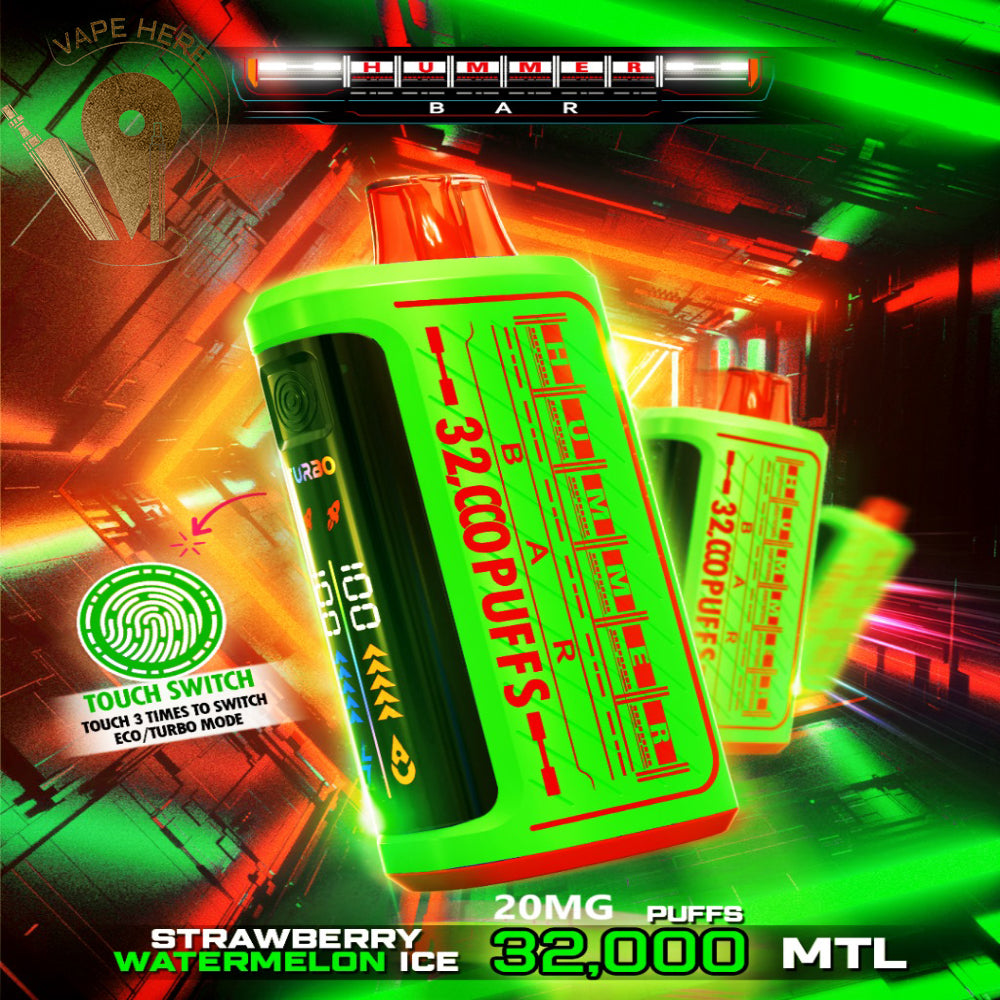 Hummer Bar 32000 Puffs Disposable Vape 20mg 2% Nicotine | Touch Switch ...