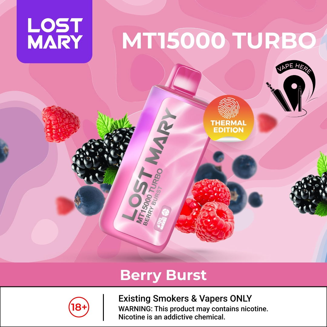 Lost Mary Turbo 15000 Puffs Disposable Vape Mt15000 Lost Mary Vape In Dubai Vape Here Store