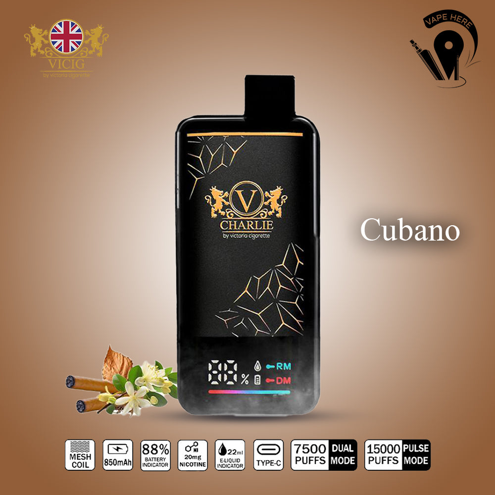 VICIG CHARLIE 15000 Puffs Disposable Vape 50mg & 20mg | Vape Here Store