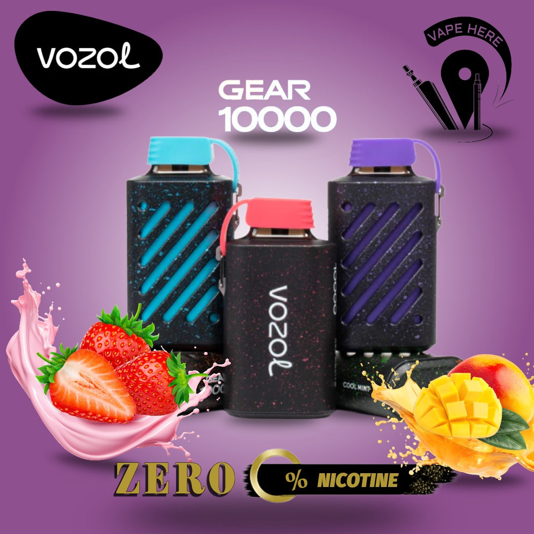 ZERO Nicotine Disposable Vape | VOZOL GEAR 10K Puffs Vape Here Store | Vape Here Store