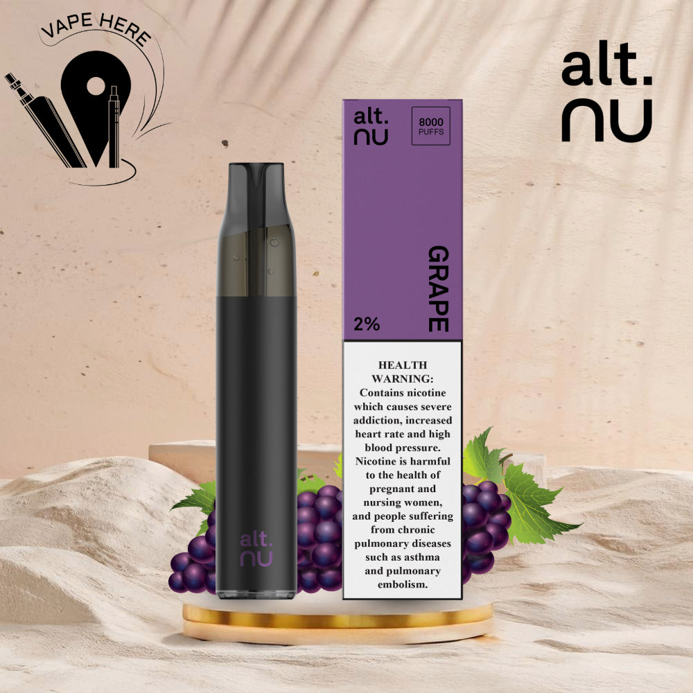 ALT NU 8000 Puffs 20mg Non Rechargeable Disposable Vape | Vape Here ...