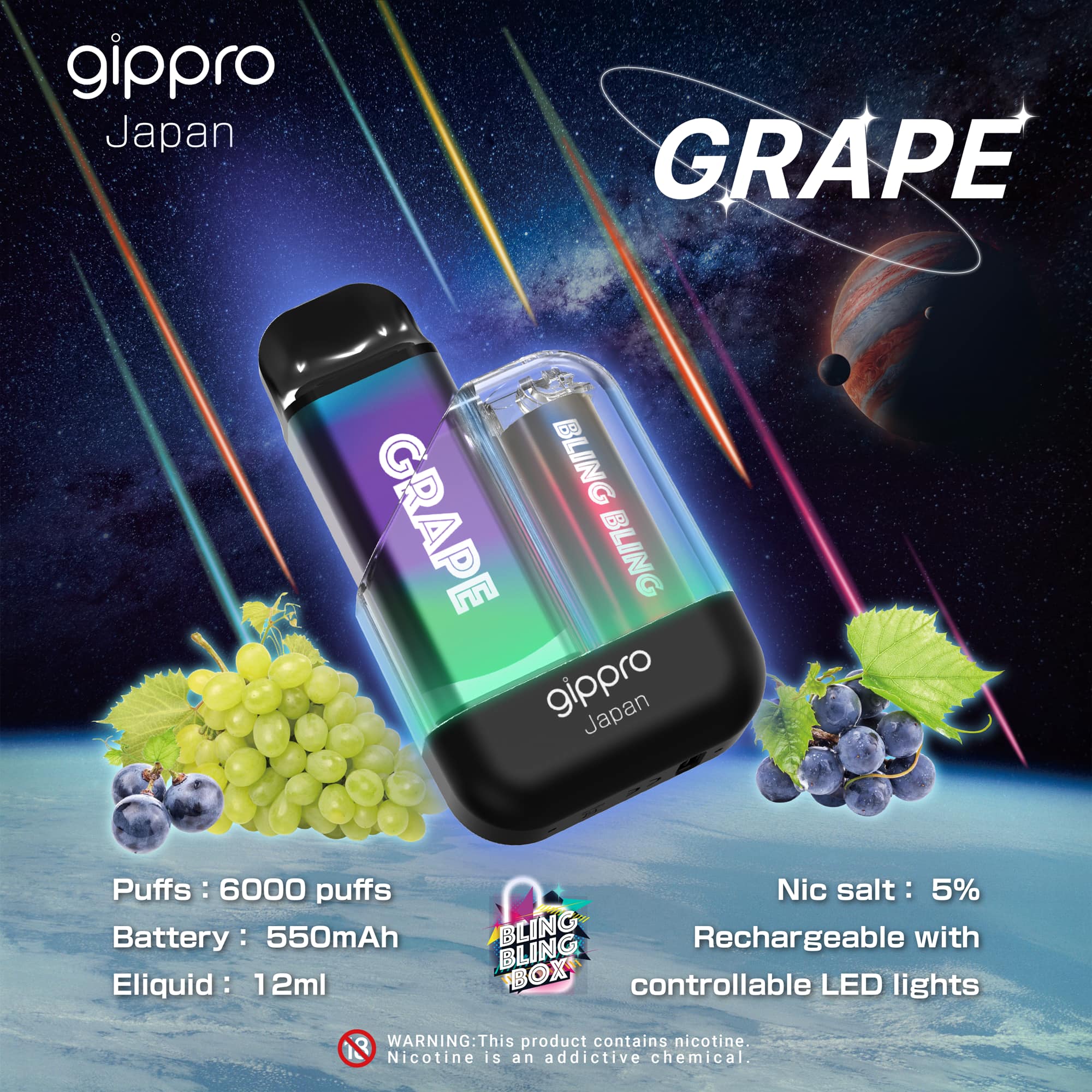 GIPPRO BLING BLING 6000 PUFFS DISPOSABLE VAPE UAE | Buy Vape Dubai ...