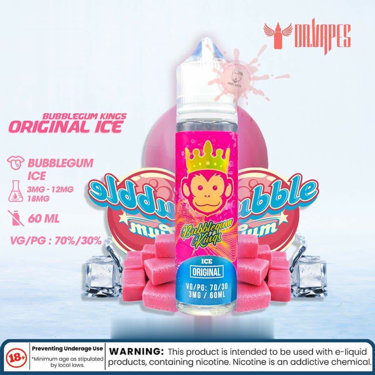 Bubble Gum Kings Original Ice 60ml by Dr. Vapes Abu Dhabi Dubai | Vape ...